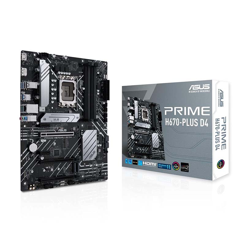 ASUS Prime H670-PLUS D4 Intel H670 (LGA 1700) ATX Motherboard with 8 ...